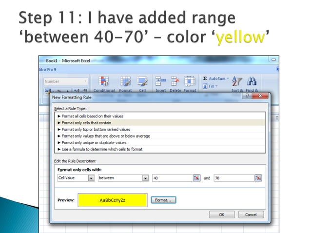 Learn MS Excel: Conditional Formatting | PPT