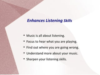 Benefits of learning a musical instrument | PPT