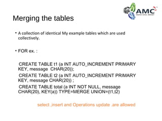 Learn my sql at amc square learning | PPT