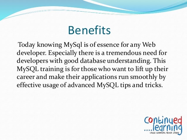Learn mysql in depth