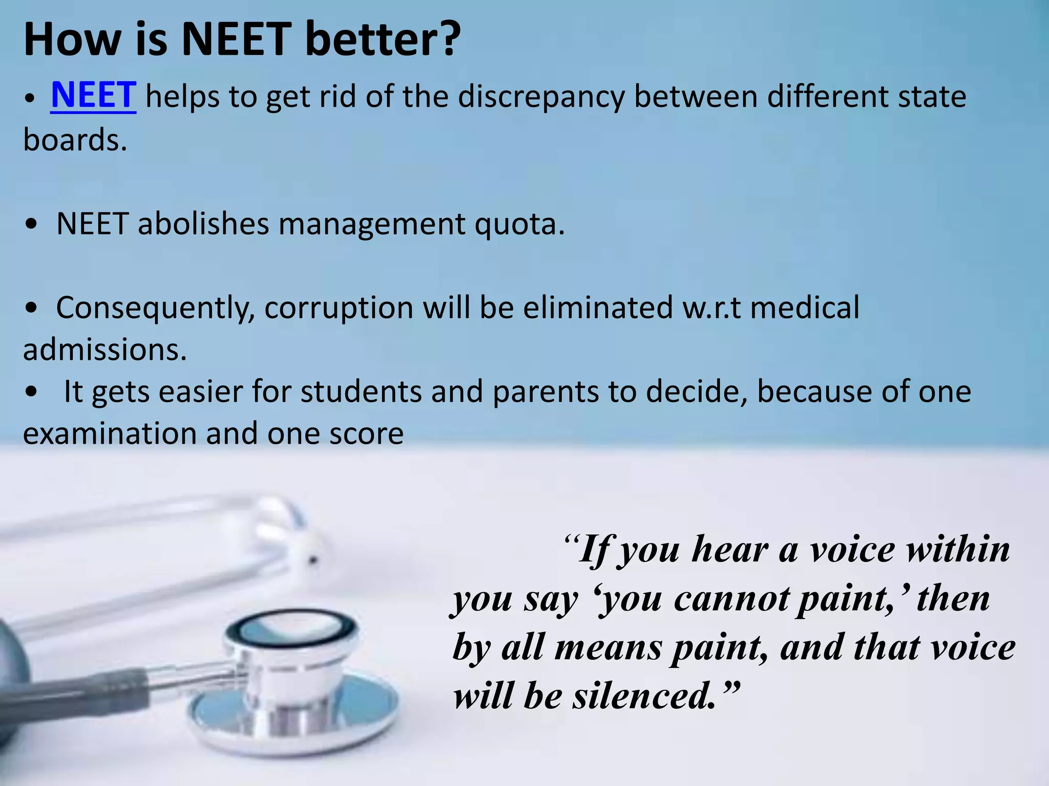 What is NEET, How is it Different from AIPMT? | PPTX