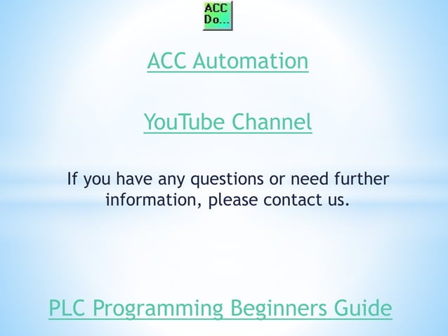 Learn PLC Programming Free - A Beginners Guide | PPTX