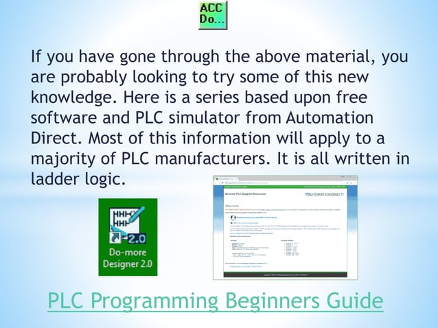 Learn PLC Programming Free - A Beginners Guide | PPTX
