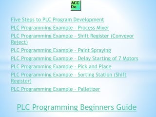 Learn PLC Programming Free - A Beginners Guide | PPTX