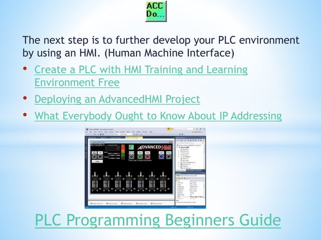 Learn PLC Programming Free - A Beginners Guide | PPTX