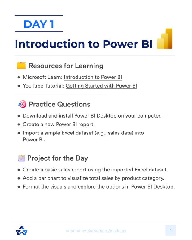 Learn PowerBi in 30 Days 🚀.pdf | Databases | Computer Software and Applications