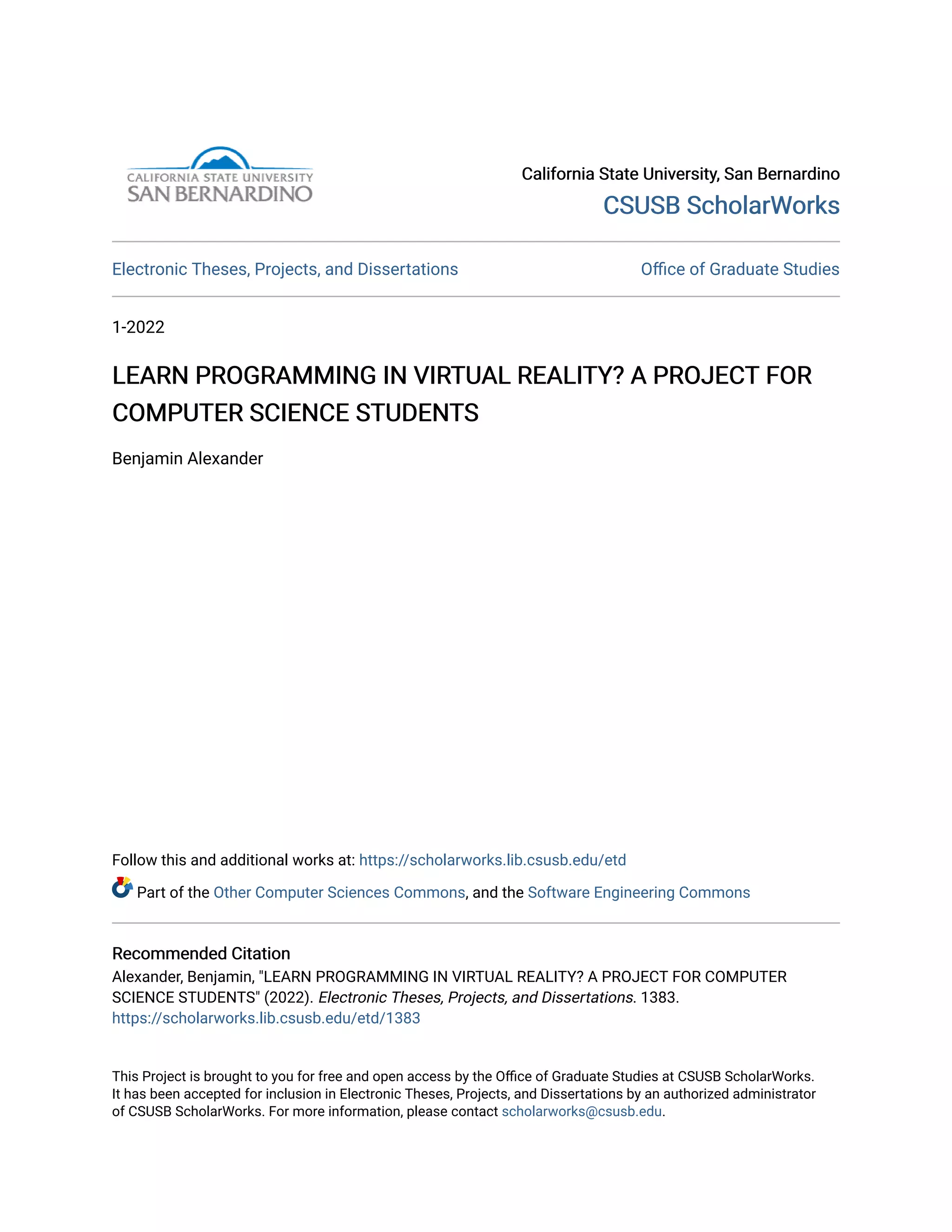 LEARN PROGRAMMING IN VIRTUAL REALITY_ A PROJECT FOR COMPUTER SCIE.pdf