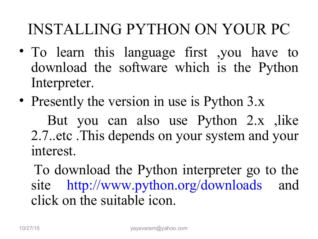 Python Programming Language