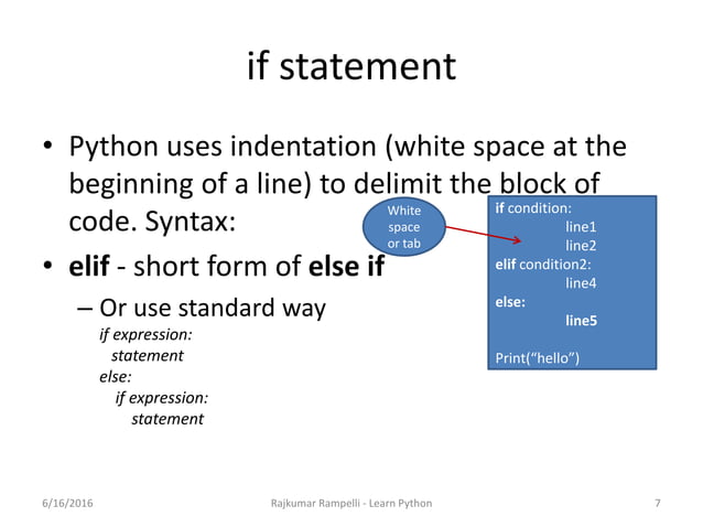 Learn python – for beginners | PPTX