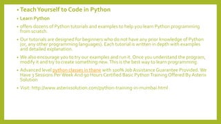 python classes in thane | PPT