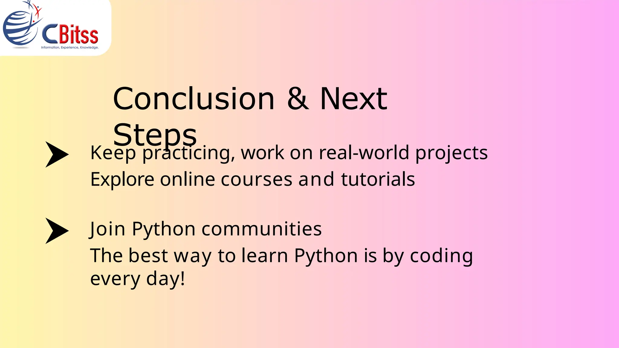 Learn Python the Easy Way – Hands-On Training - CBitss | PPTX