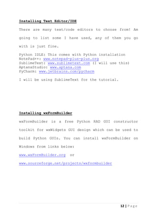DESKTOP GUI APP DEVELOPMENT USING PYTHON! | PDF