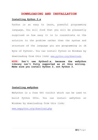 DESKTOP GUI APP DEVELOPMENT USING PYTHON! | PDF