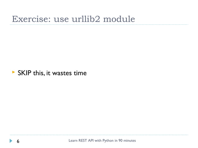 Learn REST API with Python | PPT | Web Development | Internet