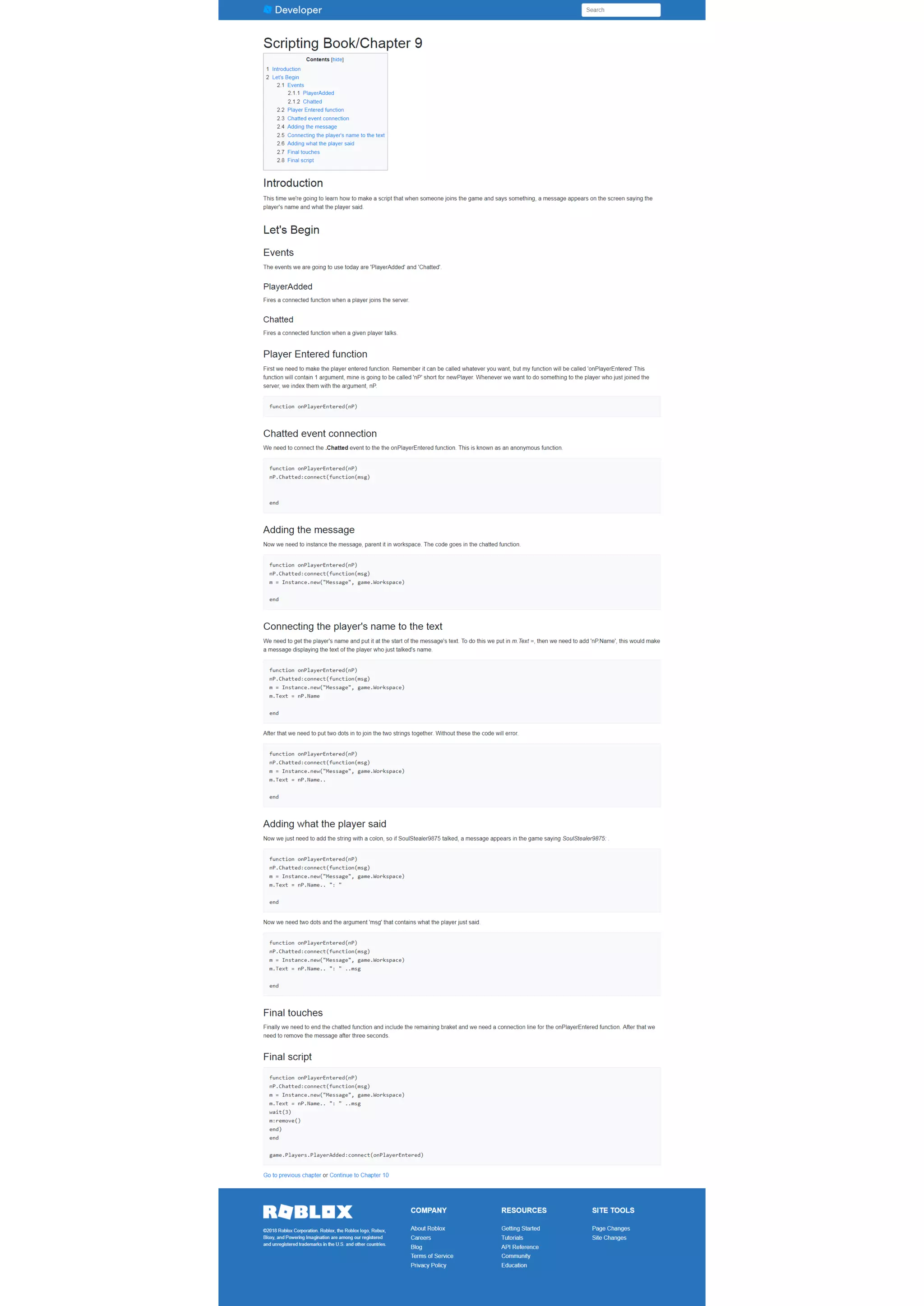 Learn Roblox Developing | PDF