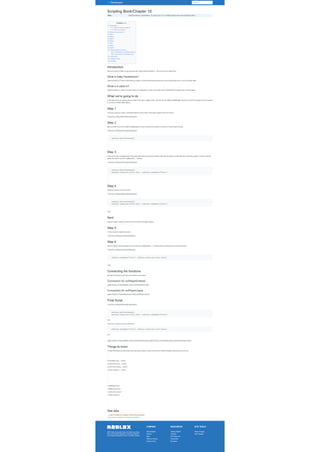 Learn Roblox Developing | PDF