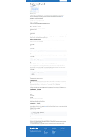 Learn Roblox Developing | PDF