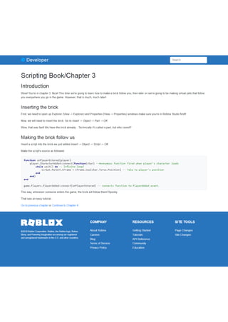 Learn Roblox Developing | PDF