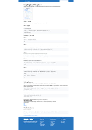 Learn Roblox Developing | PDF