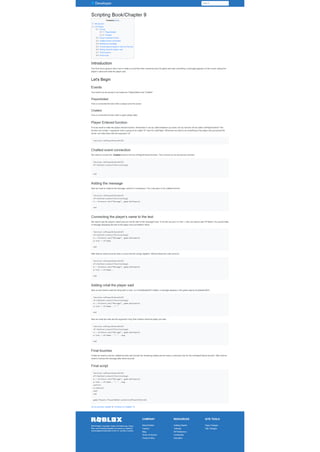 Learn Roblox Developing | PDF