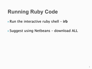 Learn rubyintro | PPT