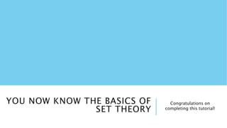 Learn Set Theory | PPTX