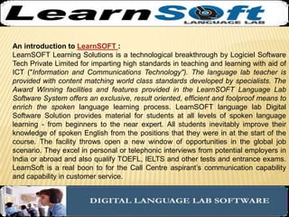 LearnSOFT Language Lab | PPTX