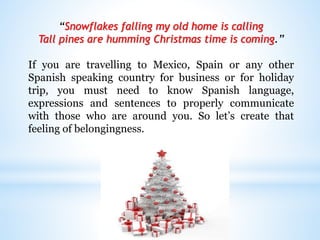 Learn Spanish Christmas Greetings and Words | PPSX