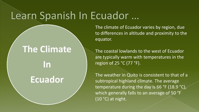 Learn Spanish in Ecuador | PPT