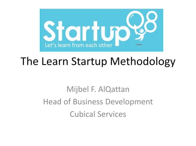 StartupQ8: Learn startup presentation | PPT