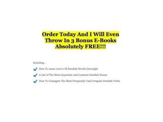 Learn Swedish Super Fast And Easy | PPT