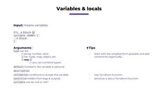 Learn Terraform - Variables | PPT