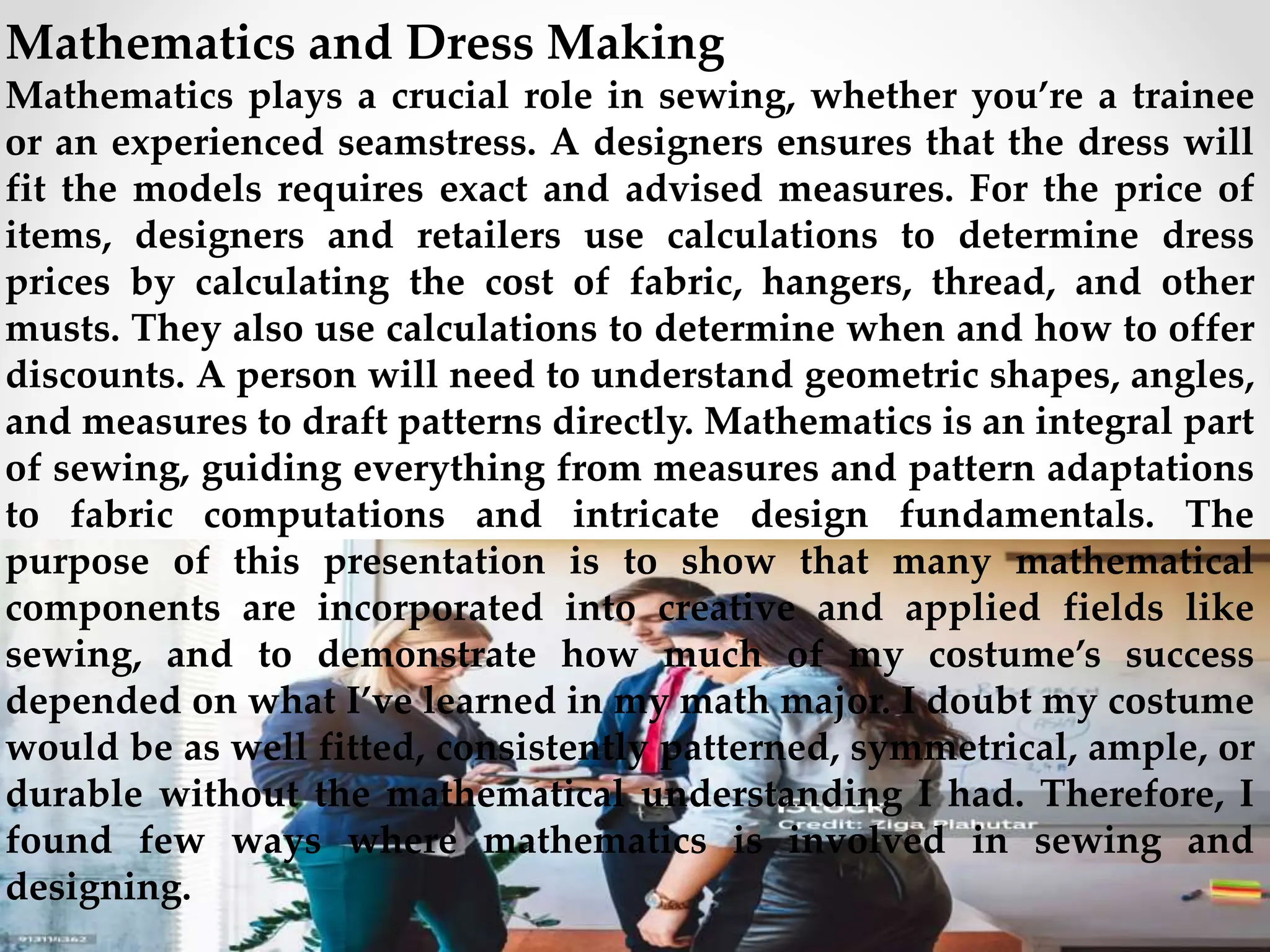 Learn the basic Concepts of Mathematics in Dress.pptx