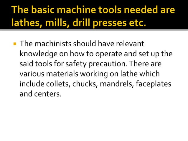 Learn The Basics Of Machine Shops | PPT