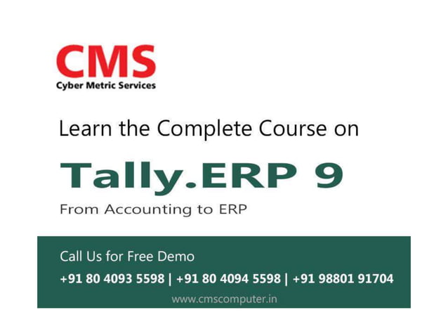 Learn the complete tally ERP 9 | PPTX