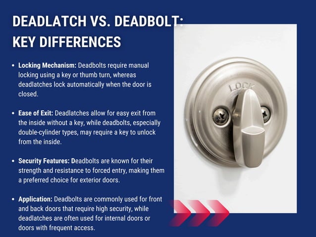 Learn the Difference Between a Deadbolt, Deadlock, and Deadlatch | PPT