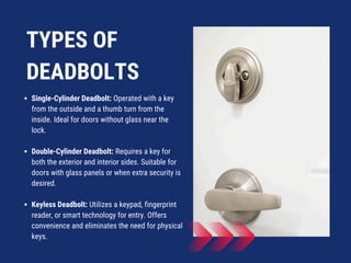 Learn the Difference Between a Deadbolt, Deadlock, and Deadlatch | PPT