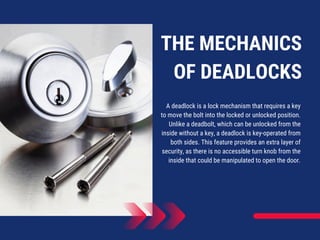 Learn the Difference Between a Deadbolt, Deadlock, and Deadlatch | PPT