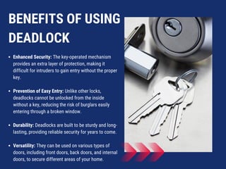 Learn the Difference Between a Deadbolt, Deadlock, and Deadlatch | PPT