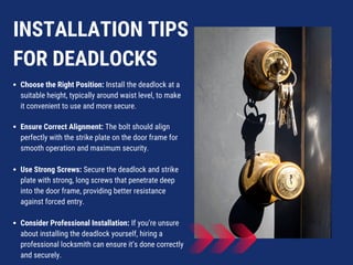 Learn the Difference Between a Deadbolt, Deadlock, and Deadlatch | PPT