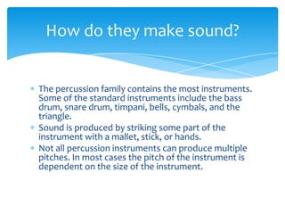 Learn the instruments of the band! | PPTX | Music | Entertainment