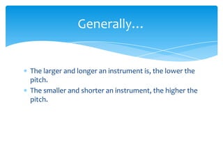 Learn the instruments of the band! | PPTX