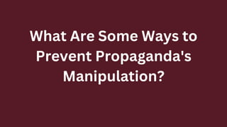 Learn The Process of Political Propaganda || Wajid Khan | PPT