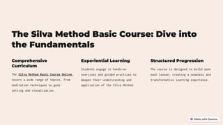 Learn the Silva Method Online Basic Course with the Best Certified ...