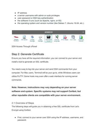 Learn to Add an SSL Certificate Boost Your Site's Security.pdf | Web Development | Internet