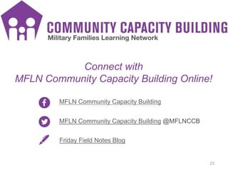 Learn to build community capacity through my training hub modules | PPT
