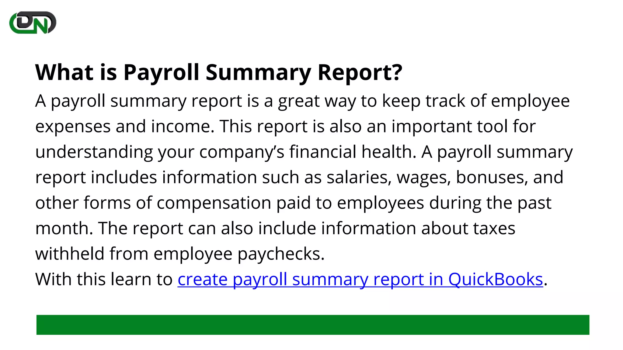 Learn to Create a Payroll Summary Report in QuickBooks.pptx