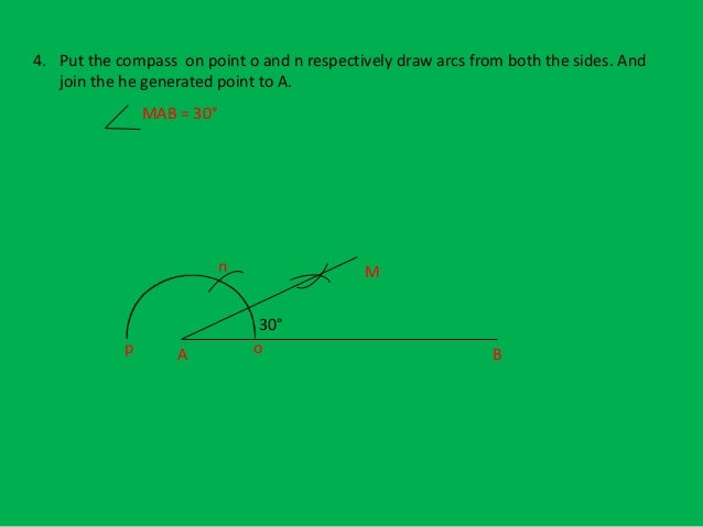 Learn To Draw Angles Using Compass