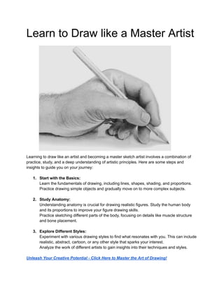 Art Mastery 101: Learn to Draw like a Master Artist | PDF