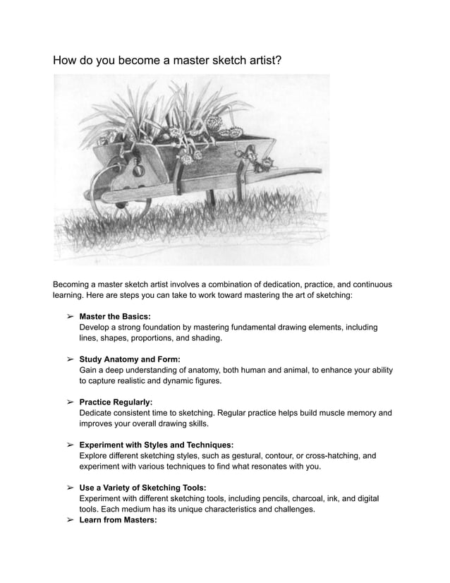 Art Mastery 101: Learn to Draw like a Master Artist | PDF